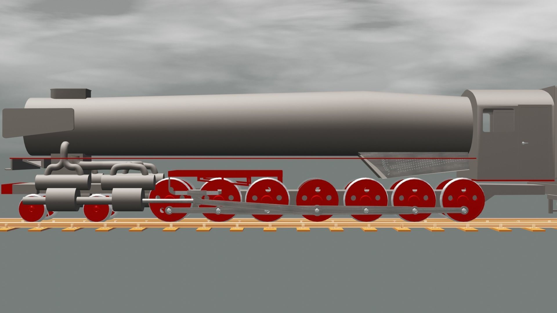 german 18 wheeler free 3D model animated rigged | CGTrader