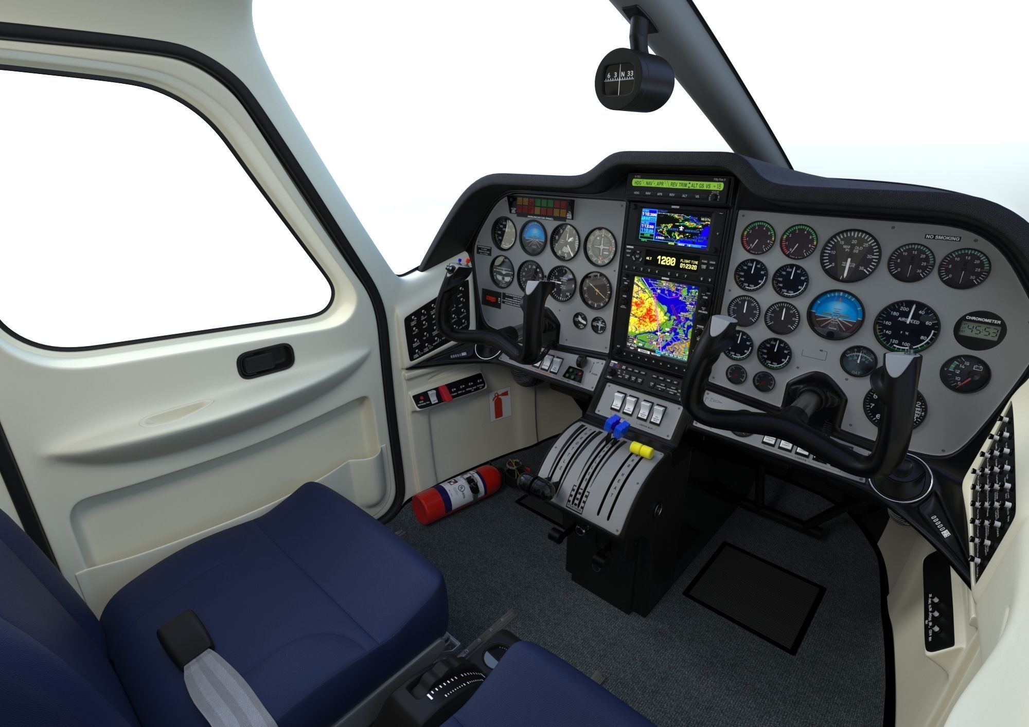 Aircraft Electric NASA Maxwell X-57 Mod II with Interior 3D model ...