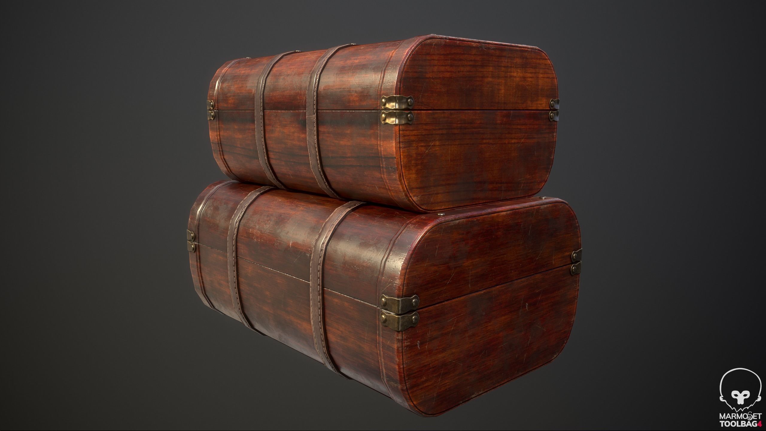 3D model Vintage chests VR / AR / low-poly | CGTrader