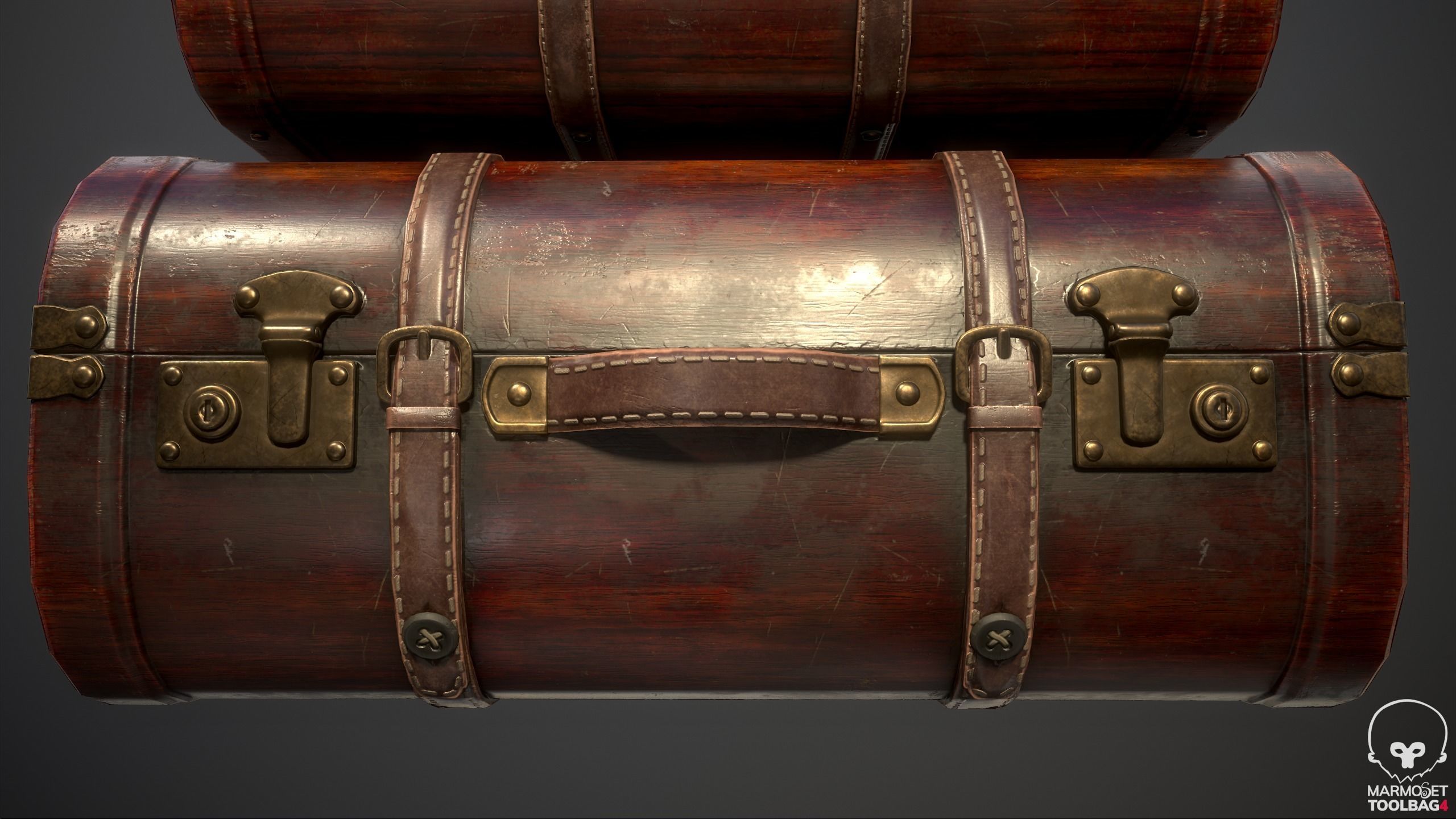 3D model Vintage chests VR / AR / low-poly | CGTrader