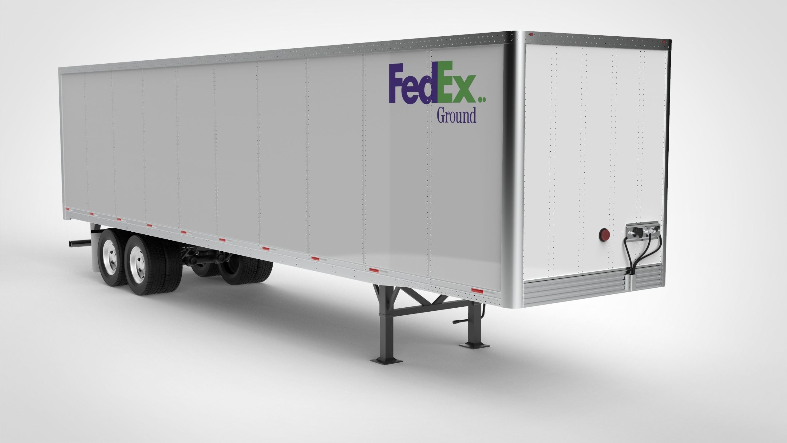 Utility 4000D-X Semi Trailer 3D model | CGTrader