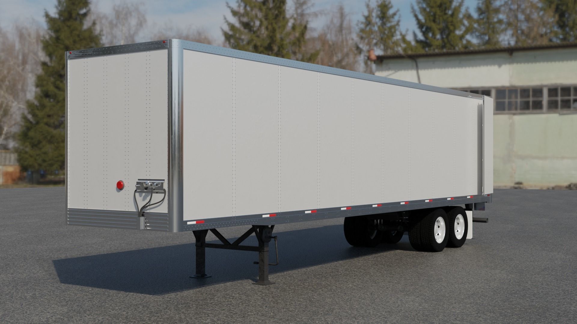 Utility 4000D-X Semi Trailer 3D model | CGTrader