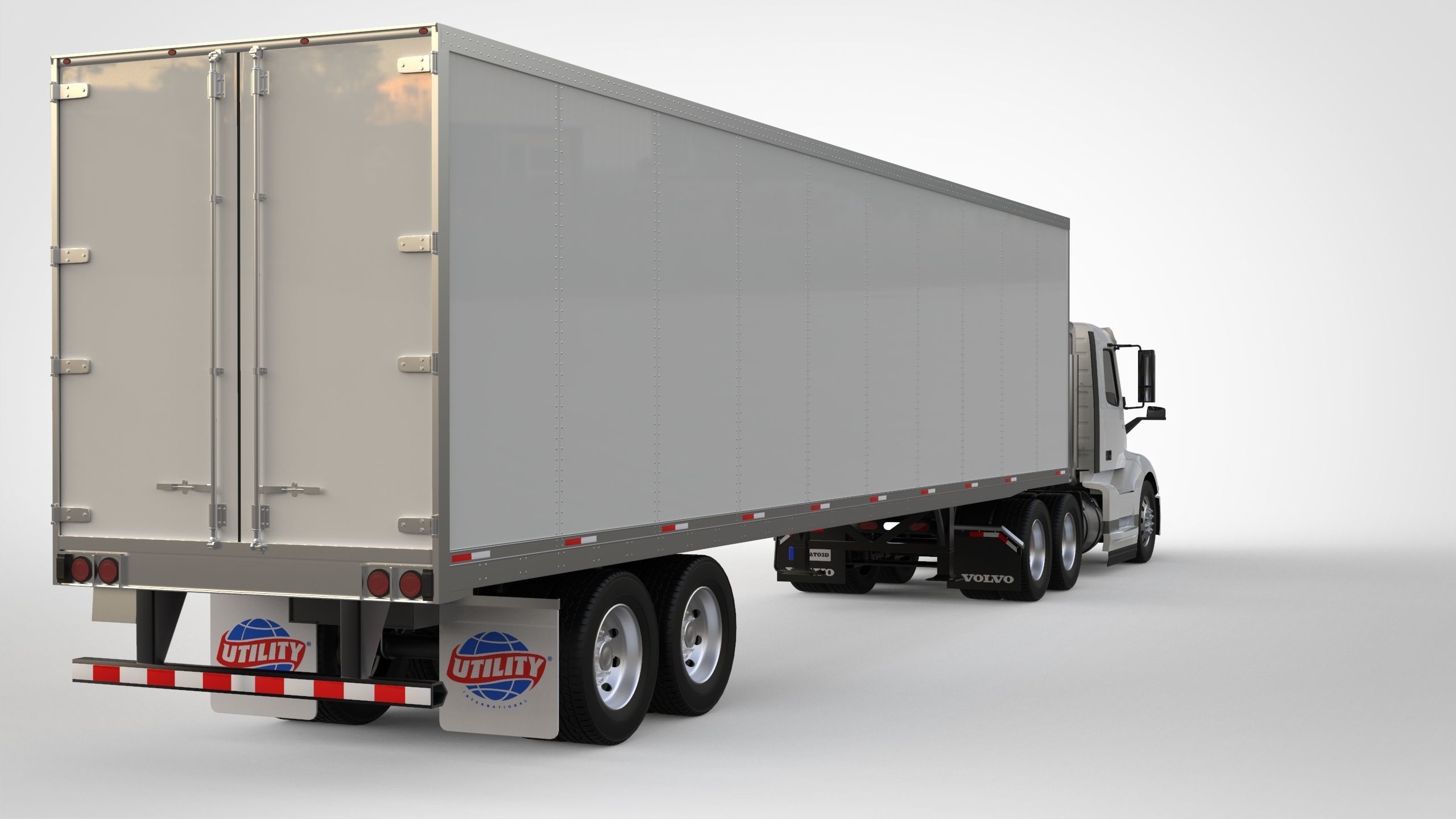 Utility 4000D-X Semi Trailer 3D model | CGTrader