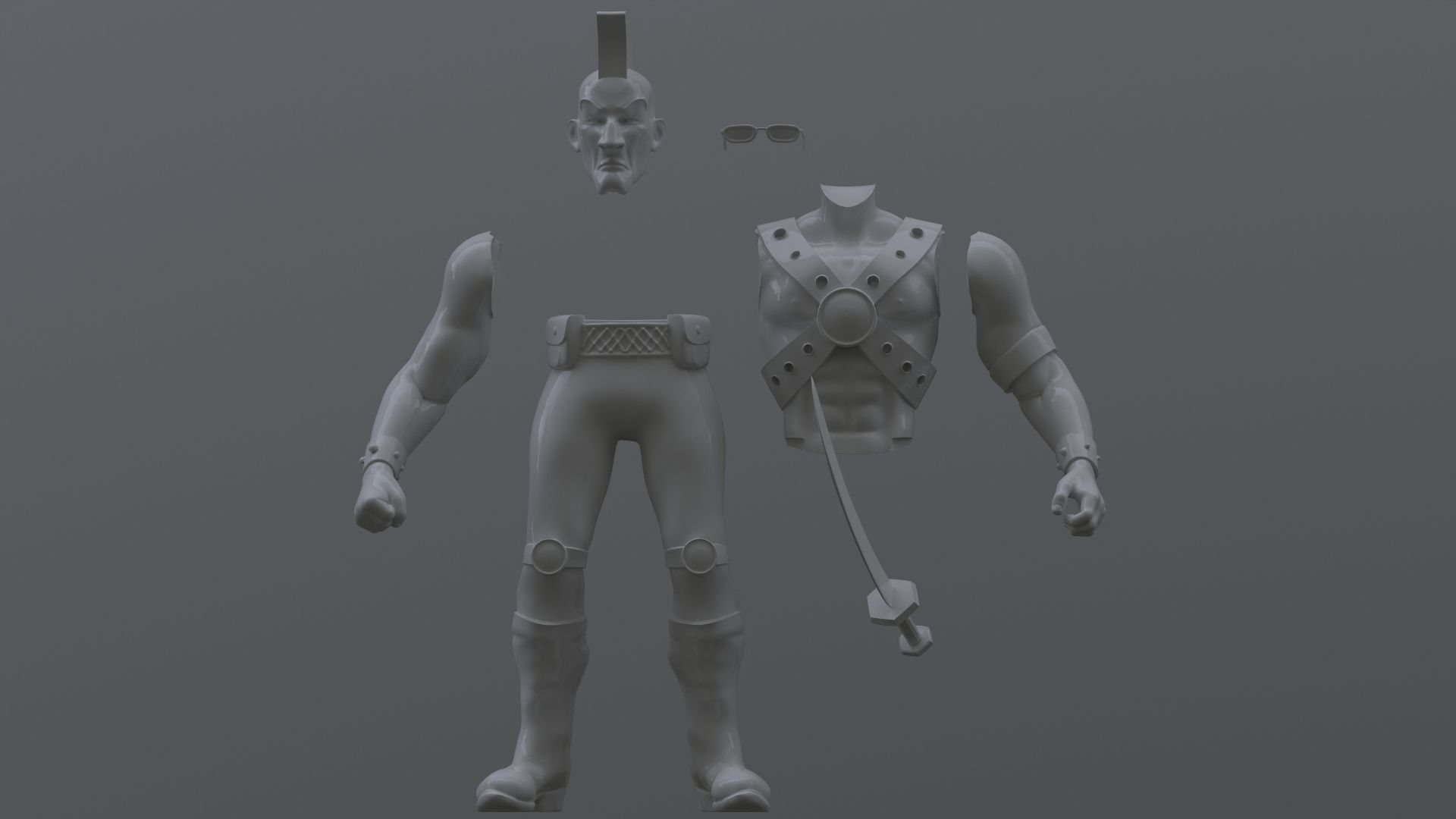 Grunt Pre-mutation TMNT 1987 Printable 3D model 3D printable | CGTrader