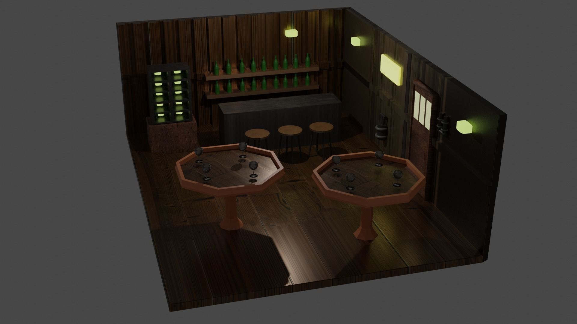 bar-resturant bar free VR / AR / low-poly 3D model | CGTrader
