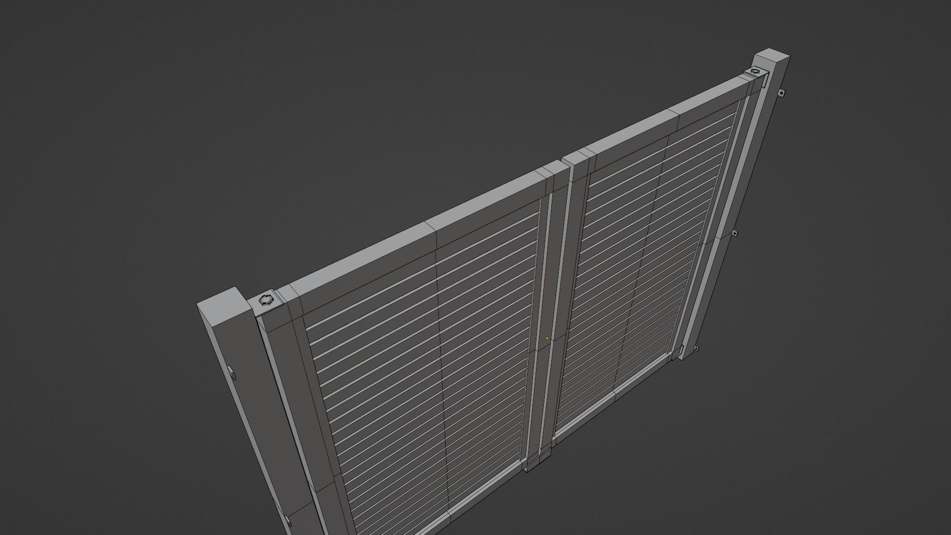 Horizontal Slat Single Gate 3D model | CGTrader