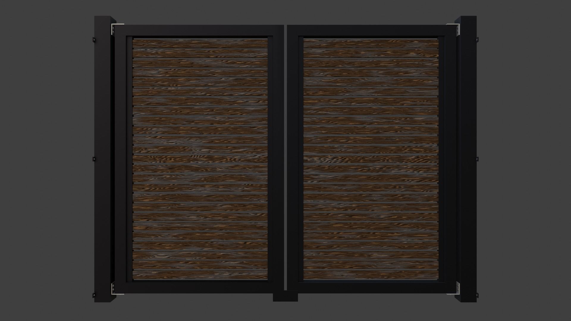 Horizontal Slat Single Gate 3D model | CGTrader