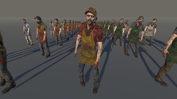 3D model Zombie Fast Food VR / AR / low-poly | CGTrader