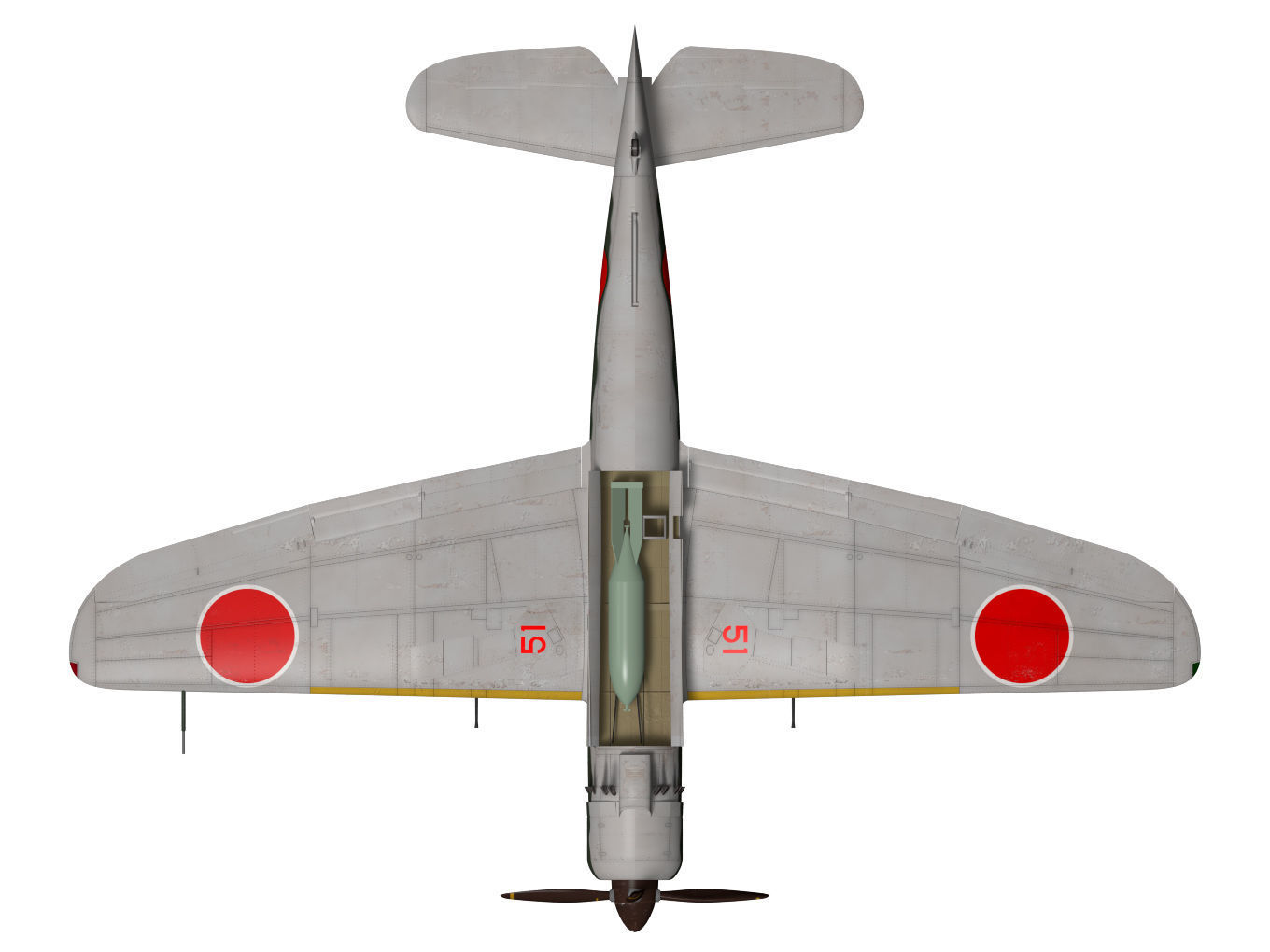 Aichi B7A Ryusei kai Grace 3D model | CGTrader