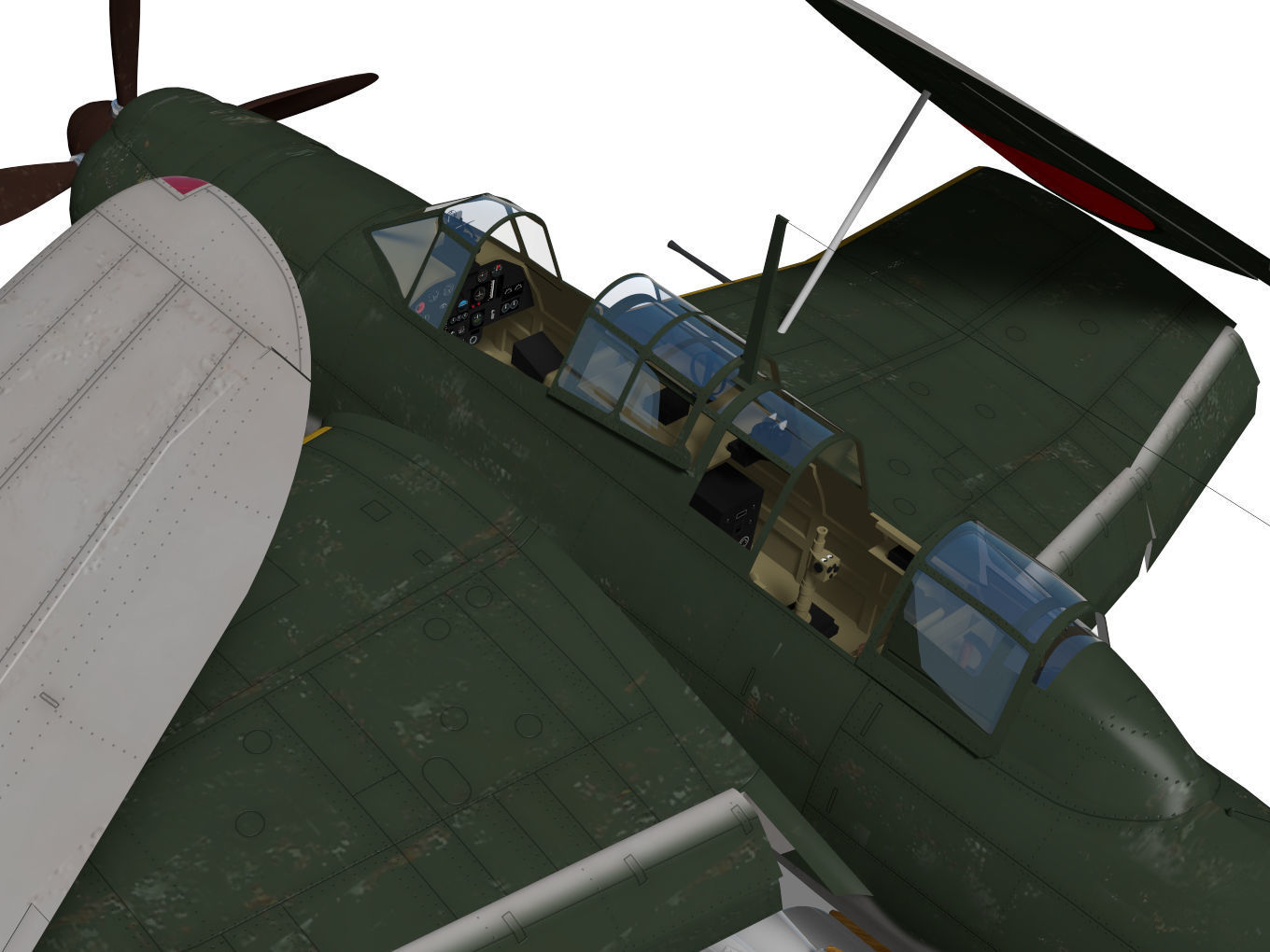 Aichi B7A Ryusei kai Grace 3D model | CGTrader