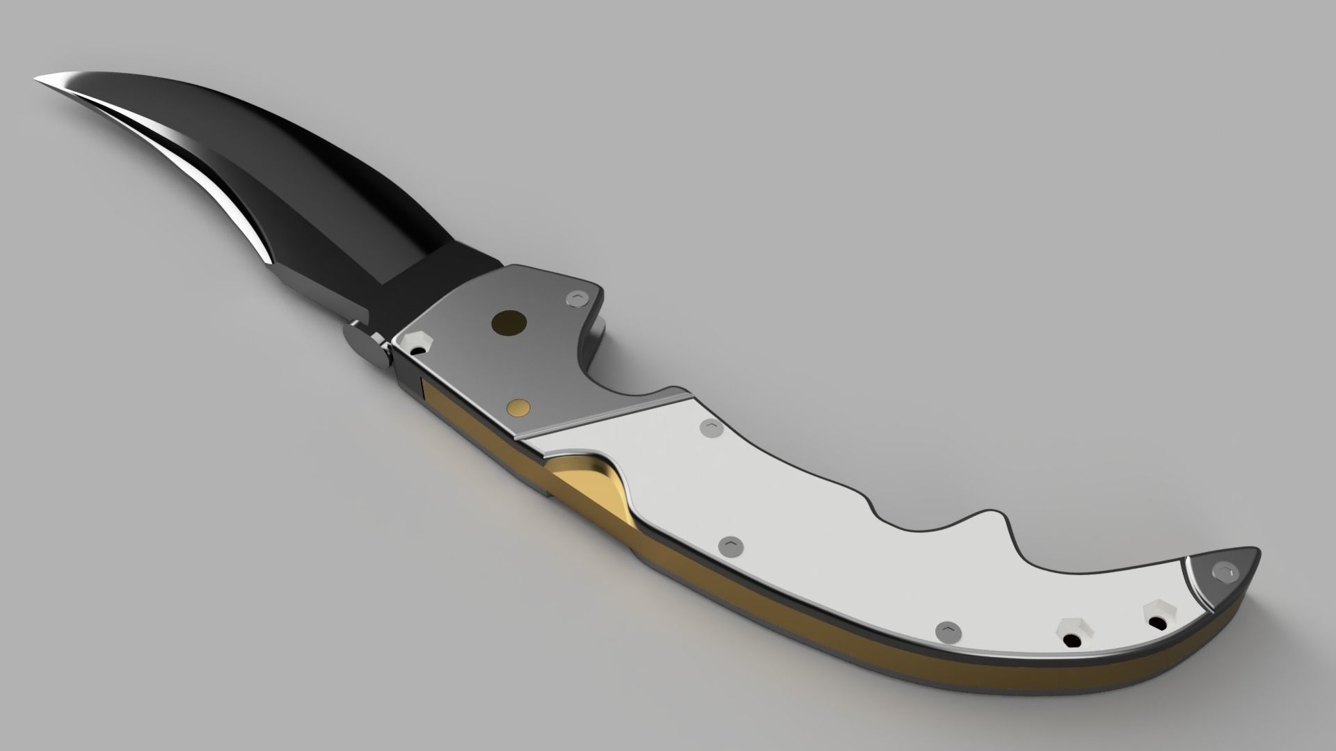 Falchion Knife - CSGO 3D model 3D printable | CGTrader