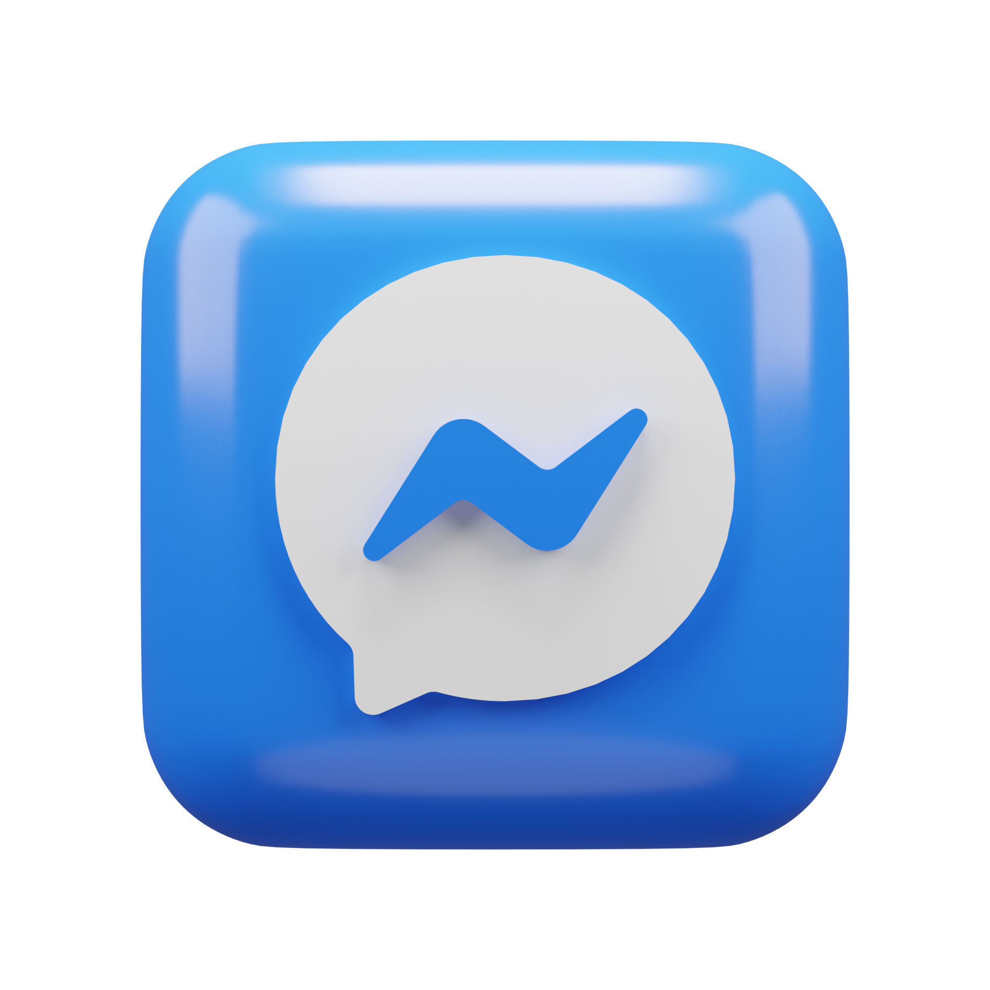 3D model Facebook Messenger Icon VR / AR / low-poly | CGTrader