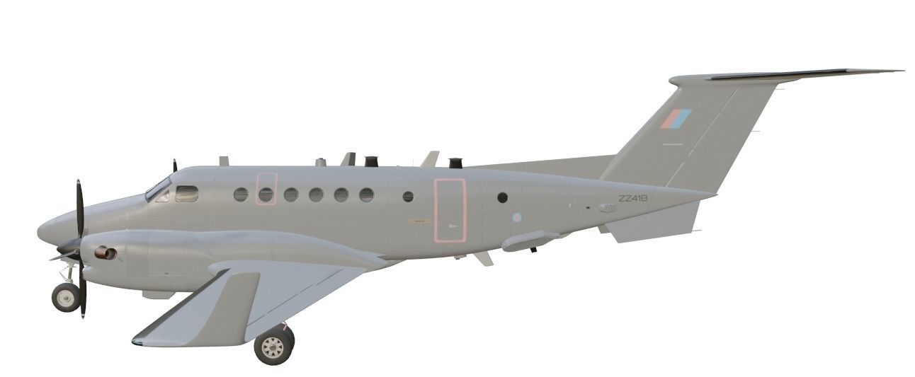 3D model Beechcraft - RAF - SHADOW R1 ISTAR Aircraft - VR / AR / low ...