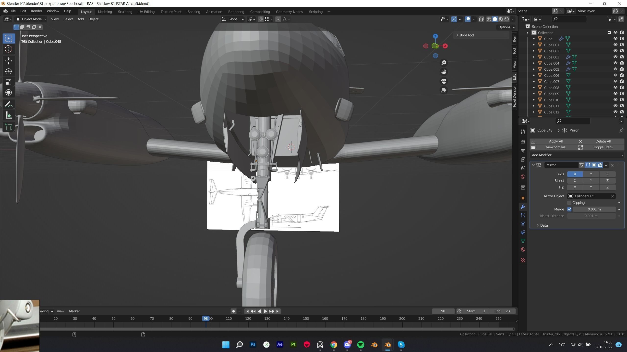 3D model Beechcraft - RAF - SHADOW R1 ISTAR Aircraft - VR / AR / low ...