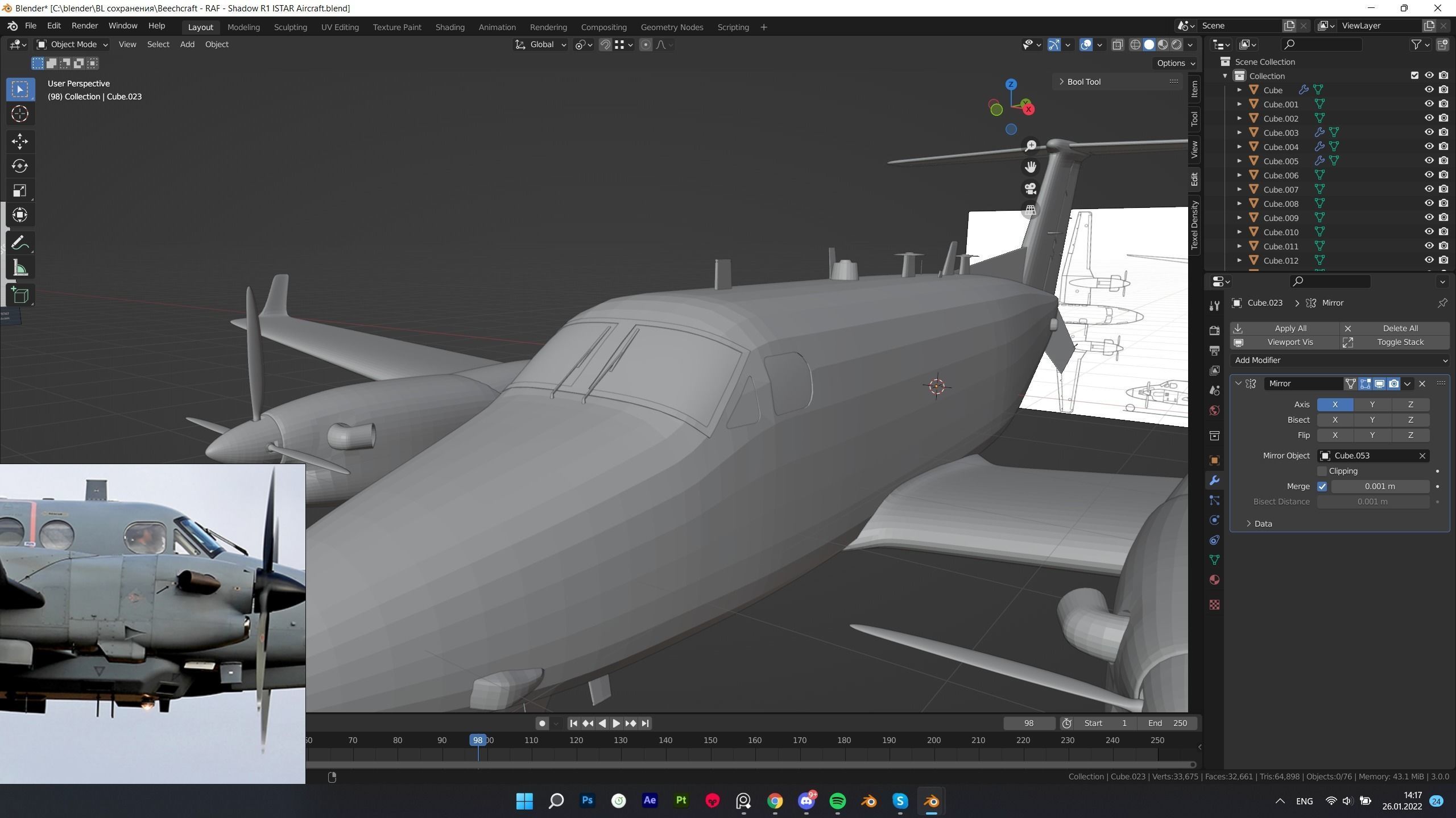 3D model Beechcraft - RAF - SHADOW R1 ISTAR Aircraft - VR / AR / low ...