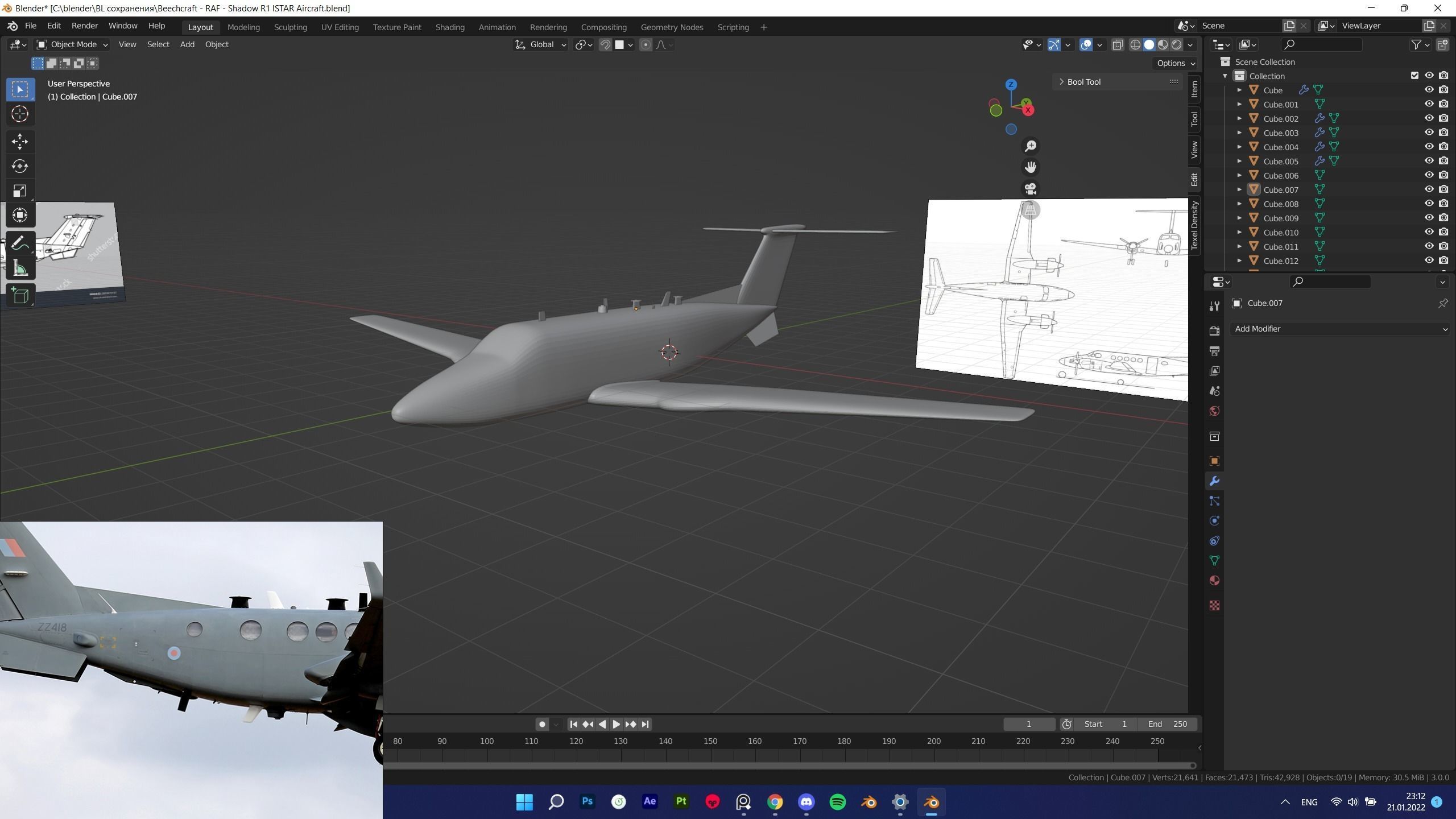 3D model Beechcraft - RAF - SHADOW R1 ISTAR Aircraft - VR / AR / low ...