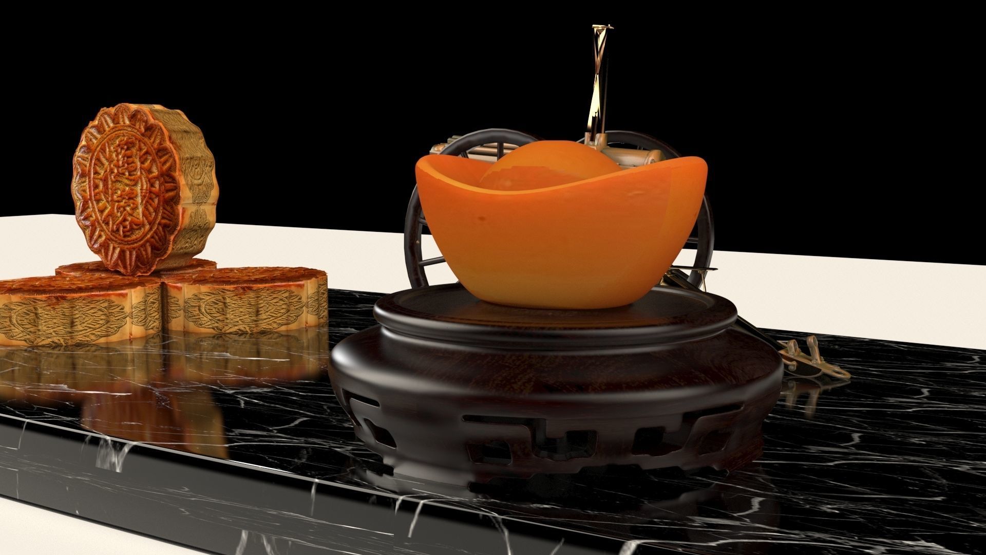 Chinese mooncake 3D model | CGTrader