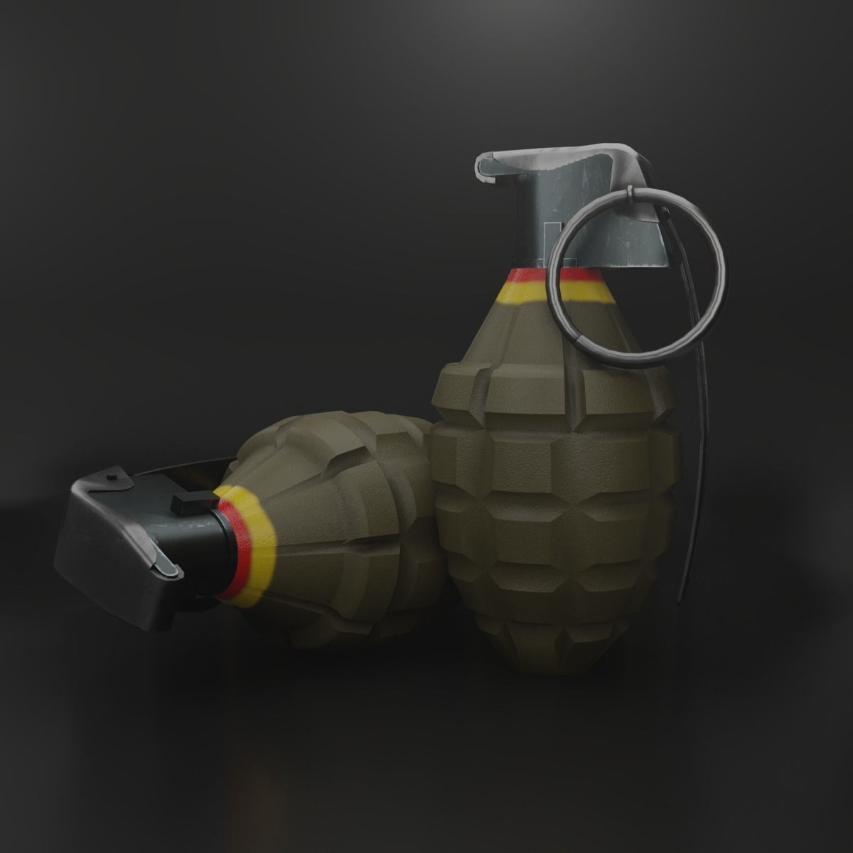 3D model grenade game ready asset VR / AR / low-poly | CGTrader
