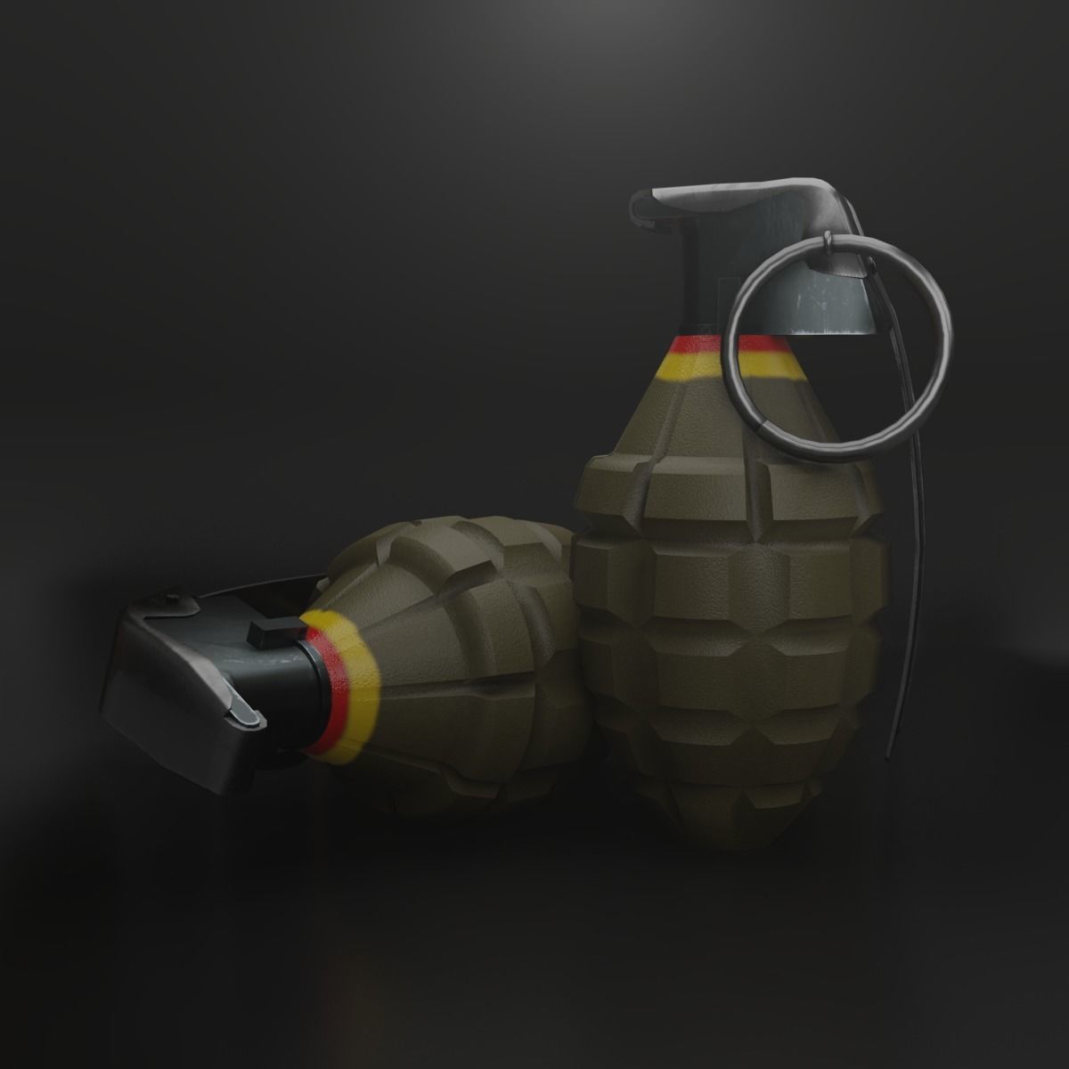 3D model grenade game ready asset VR / AR / low-poly | CGTrader