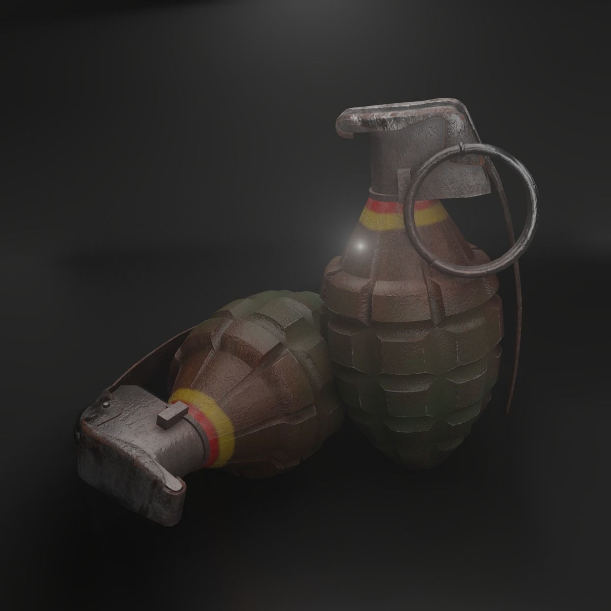 3D model grenade game ready asset VR / AR / low-poly | CGTrader