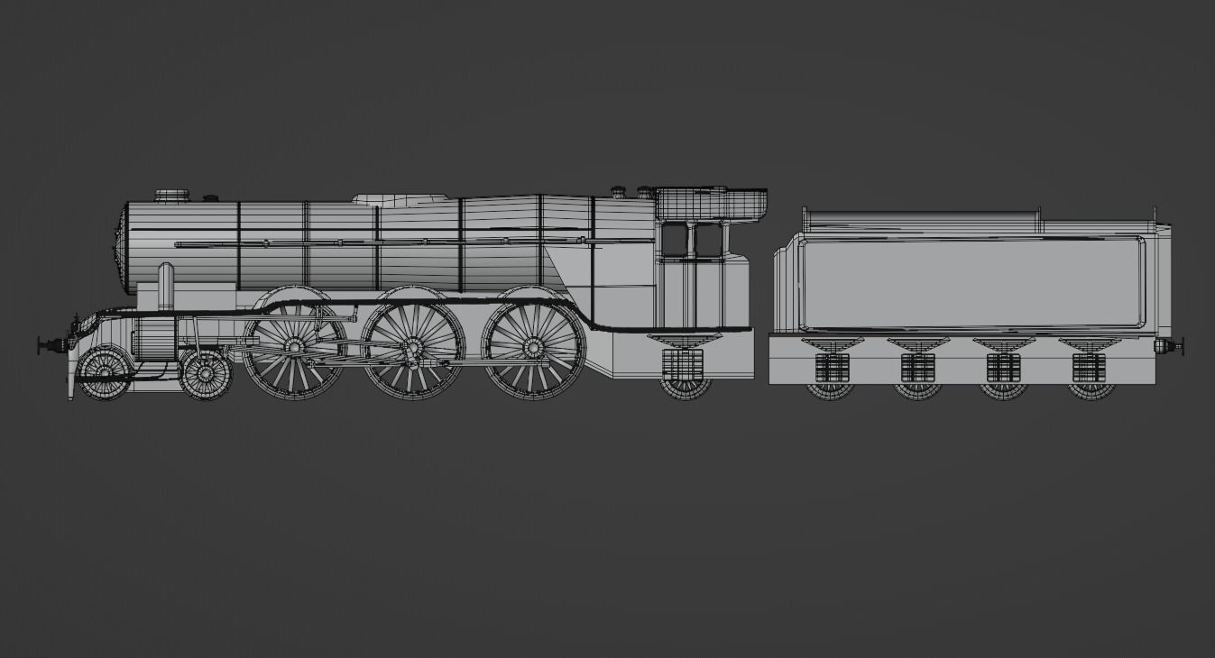 Steam lokomotive - Flying Scotsman 3D model | CGTrader