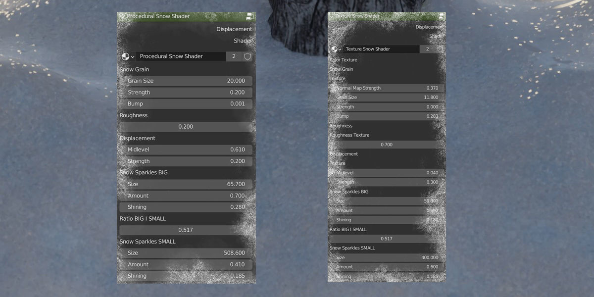 Procedural and Texture Snow Shader for Blender Texture | CGTrader