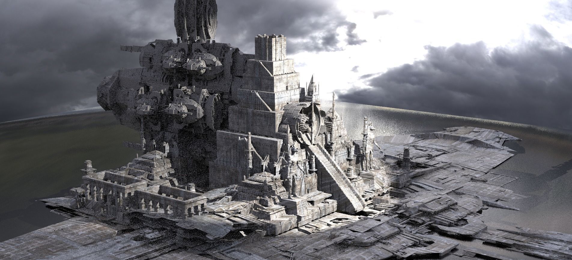 Towers of Ancient Past Aliens Return Kitbash 3D model | CGTrader