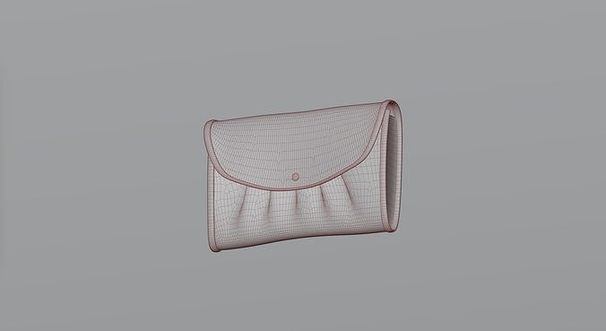 Clutch 2 purse 3D model | CGTrader