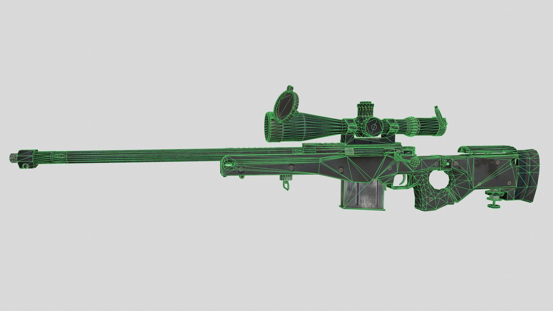 3D model L115A3 rifle with scope VR / AR / low-poly | CGTrader