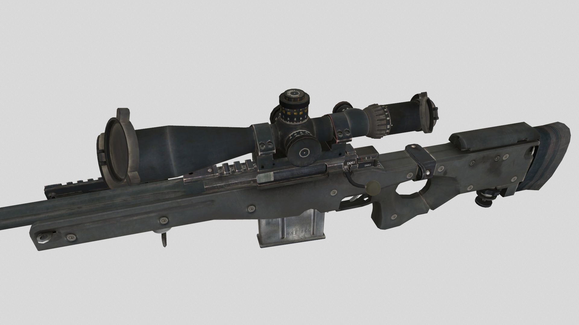 3D model L115A3 rifle with scope VR / AR / low-poly | CGTrader