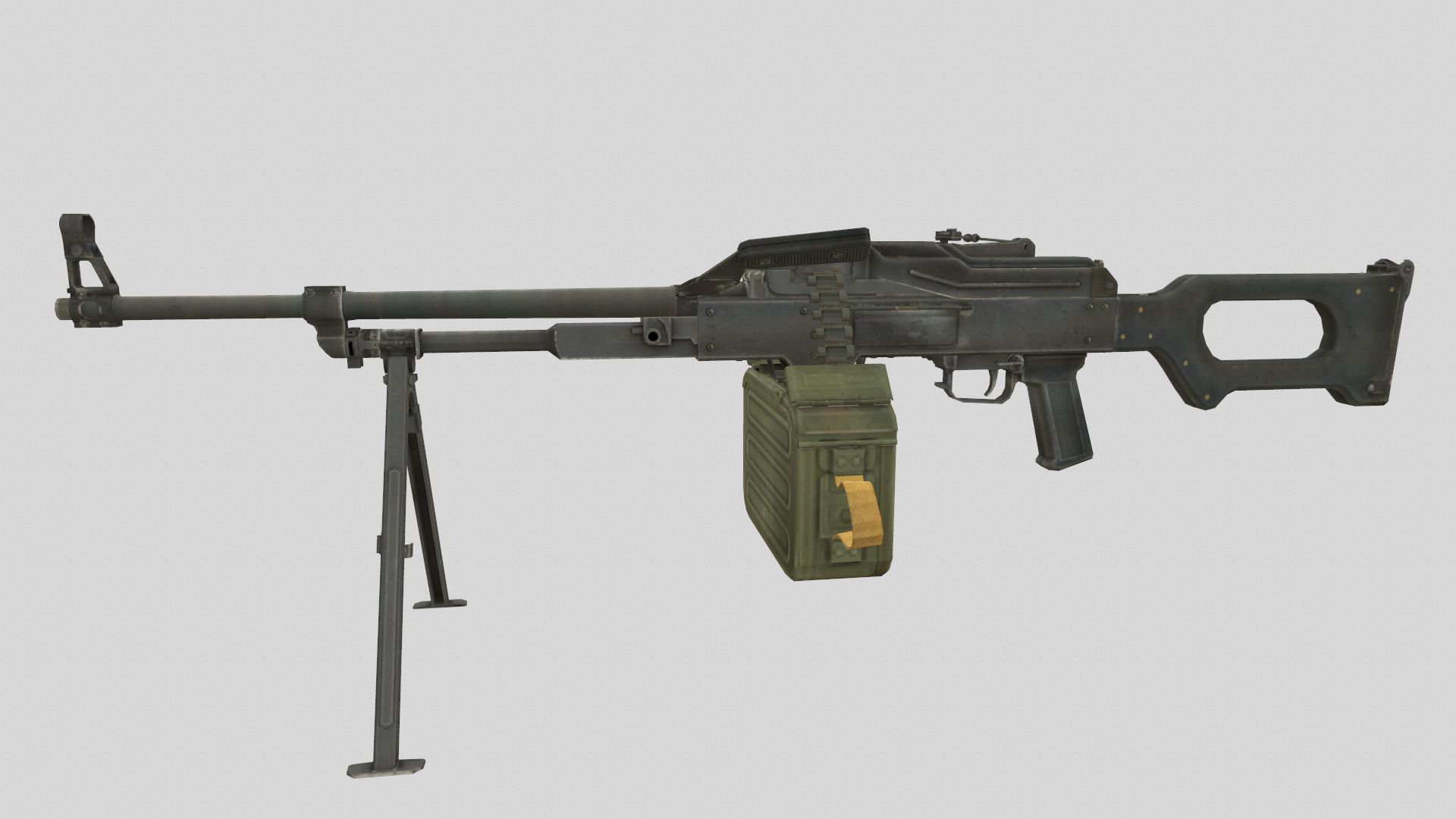 3D model Kalashnikov machine gun VR / AR / low-poly | CGTrader