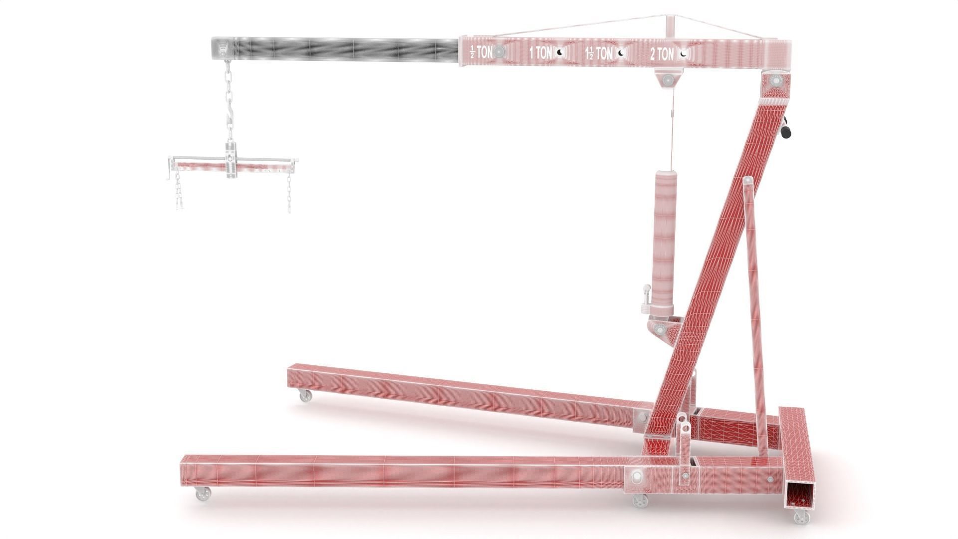 Engine Hoist v2 High Poly 3D model rigged | CGTrader