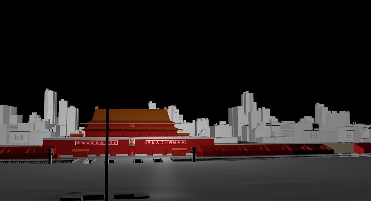 Tiananmen Square 3D model free 3D model | CGTrader