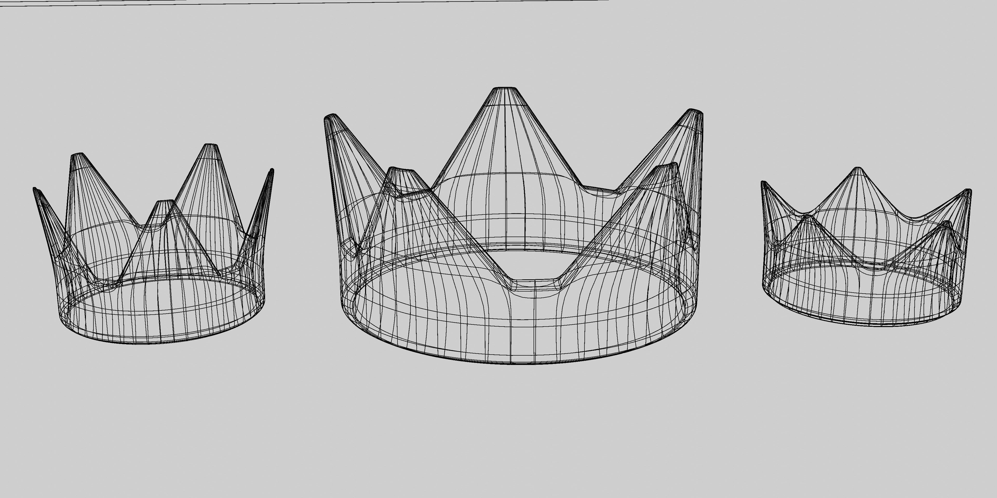Crowns three free 3D model | CGTrader