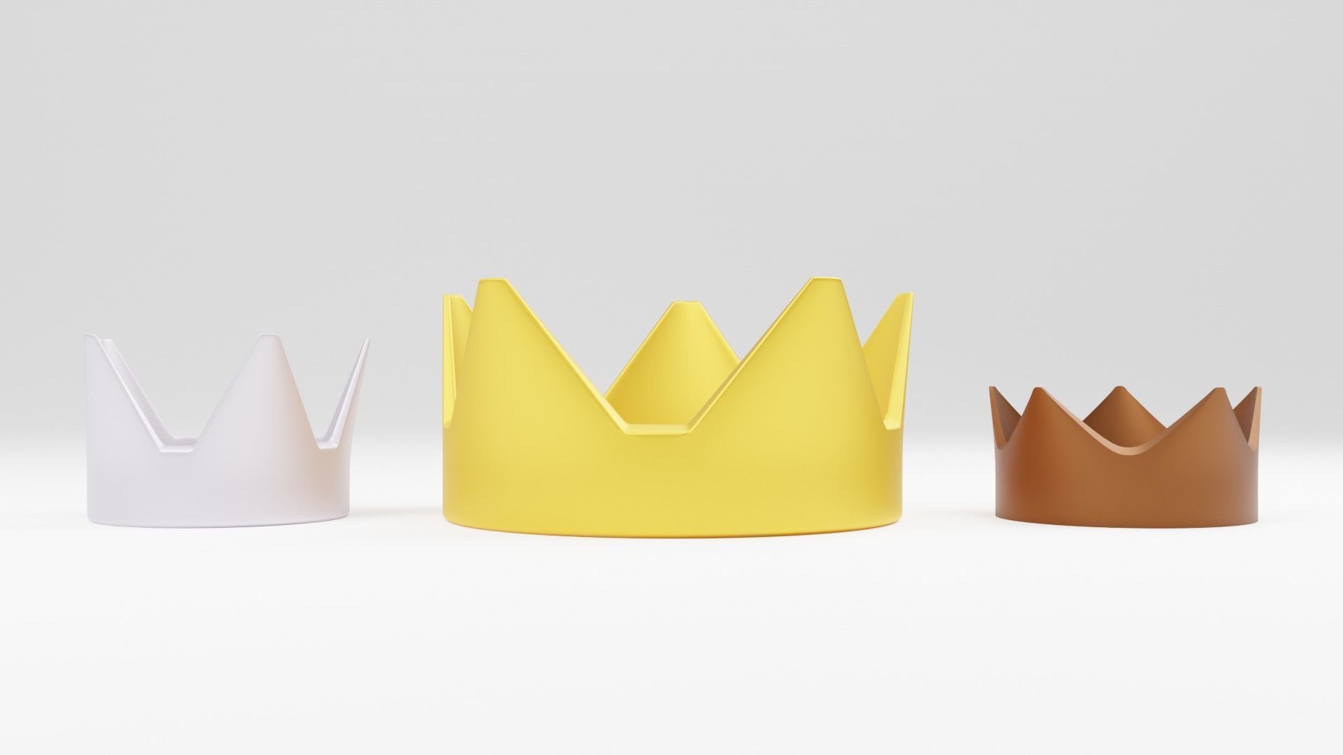 Crowns three free 3D model | CGTrader
