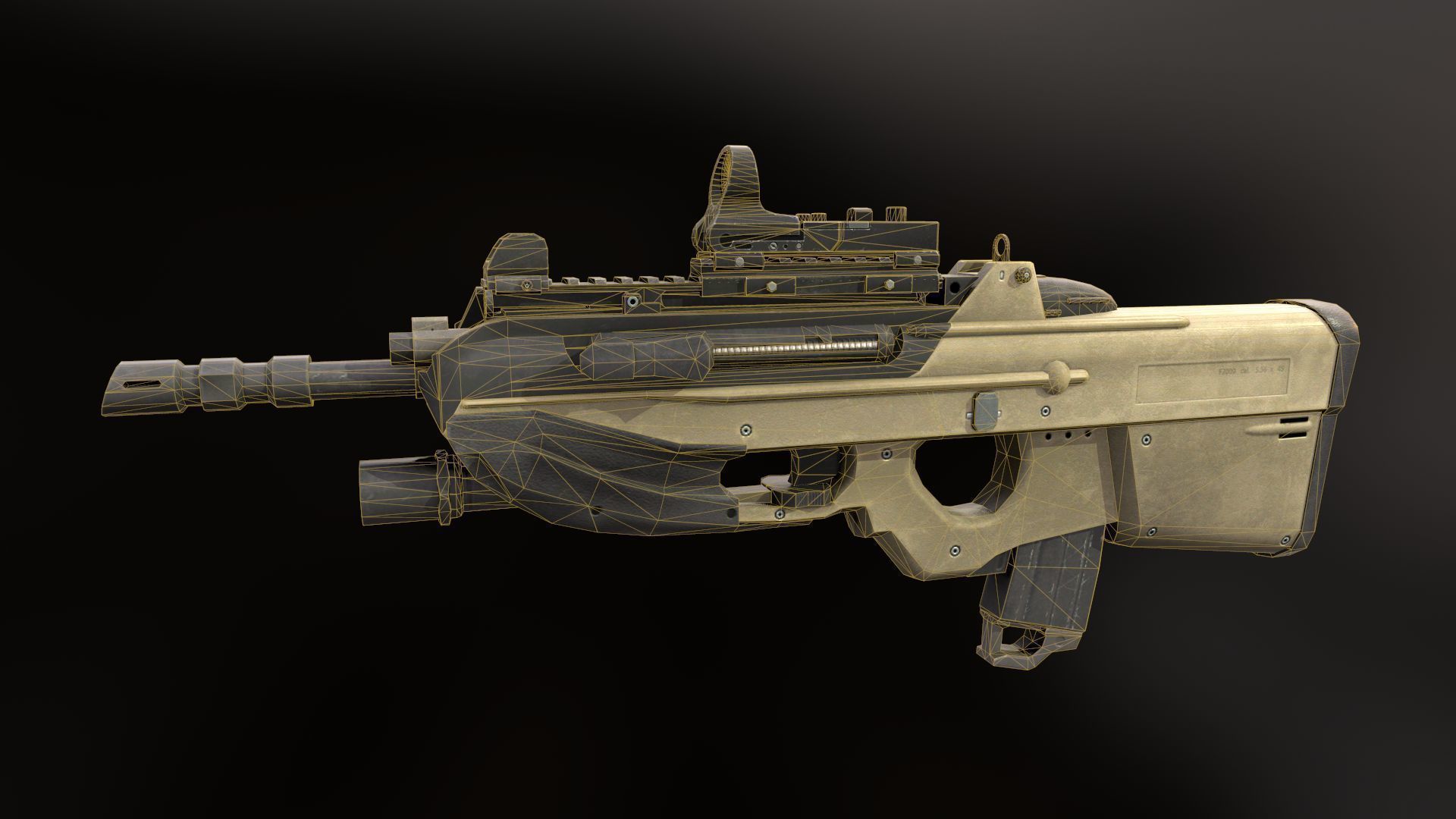 3D model F2000 gun VR / AR / low-poly | CGTrader