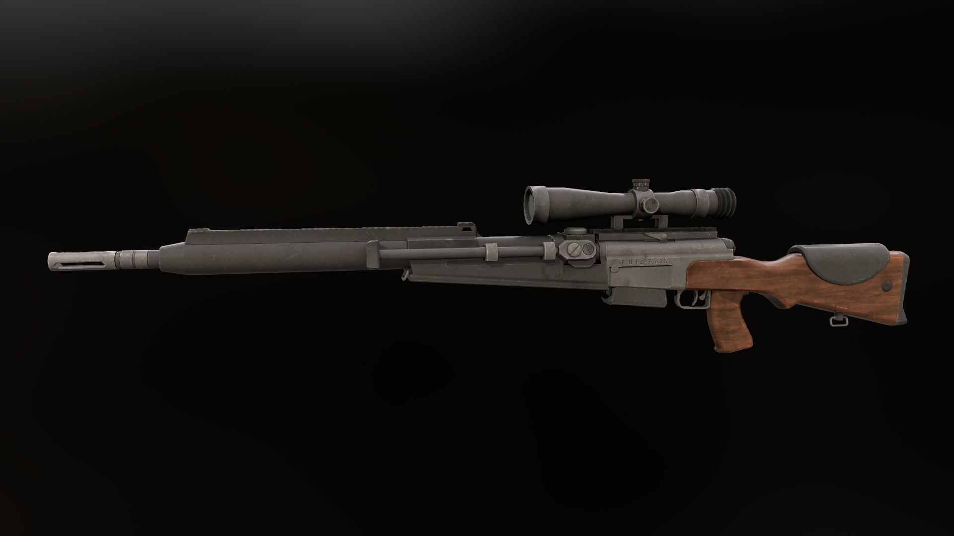 3D model FR-f2 sniper rifle VR / AR / low-poly | CGTrader