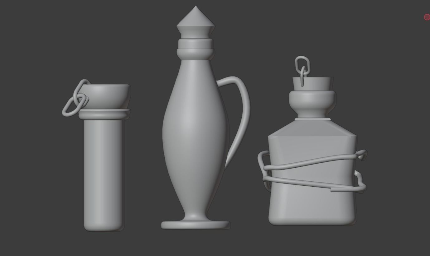 3D model Set of potions for RPG game VR / AR / low-poly | CGTrader