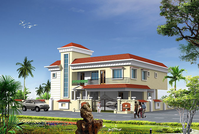 House Exterior free 3D model | CGTrader