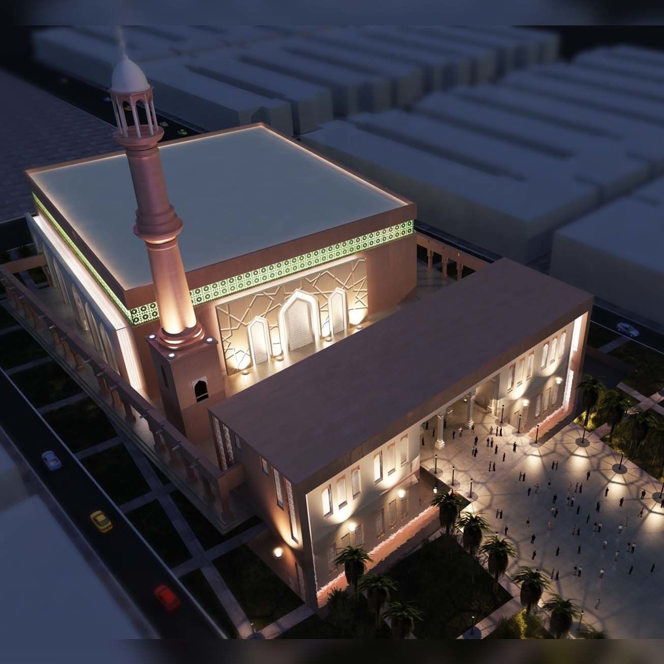 Mosque model religious worship building or masjid 3D model | CGTrader