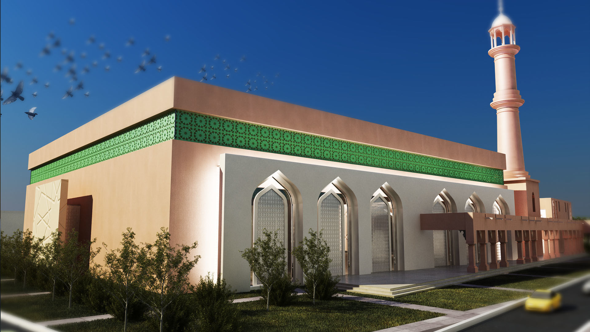 Mosque model religious worship building or masjid 3D model | CGTrader