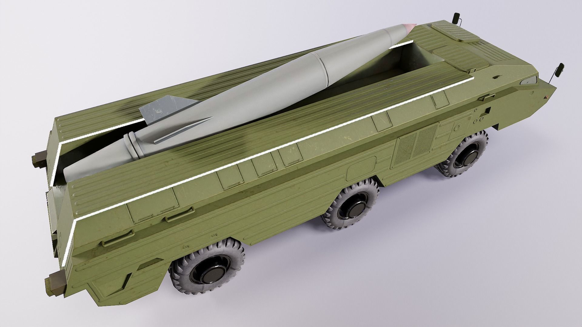 3D model Operational-tactical missile system Tochka-U 9K79 VR / AR ...