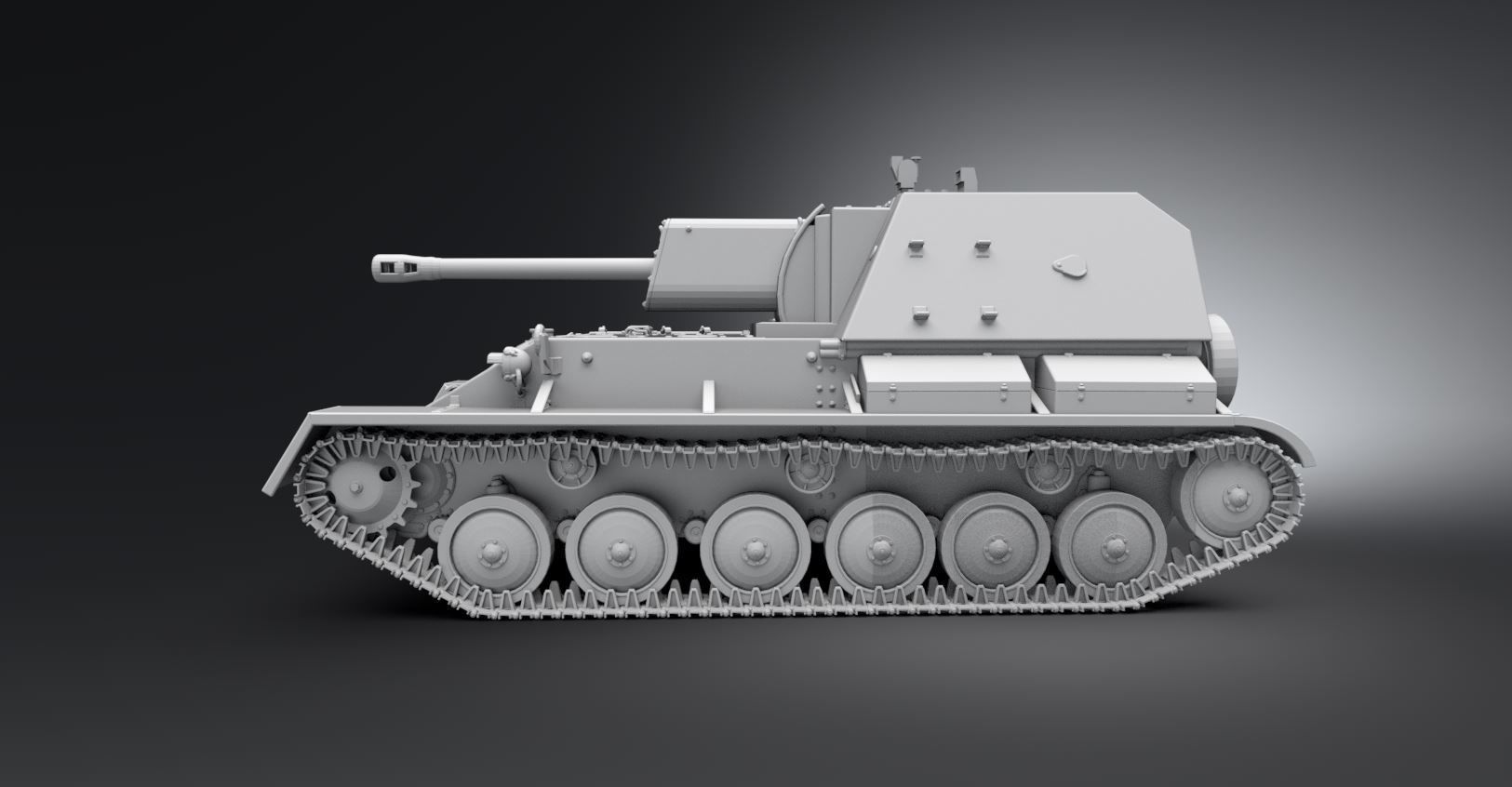 SU 76m Scale model 3D model 3D printable | CGTrader