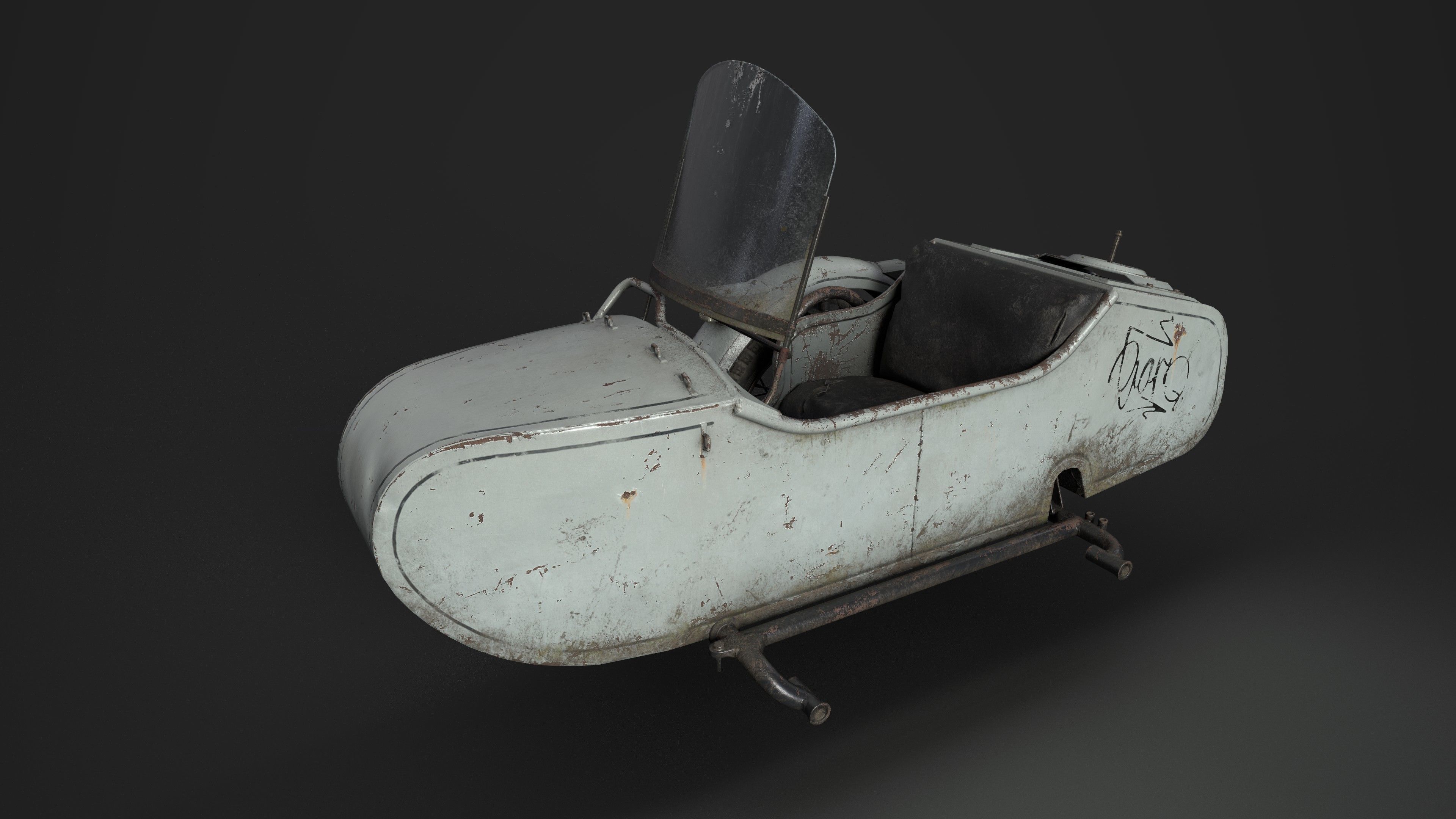 3D model Motorcycle Sidecar Dnepr VR / AR / low-poly | CGTrader