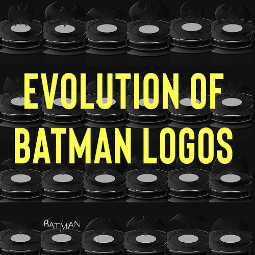 3D model Evolution Of Batman Logos VR / AR / low-poly | CGTrader