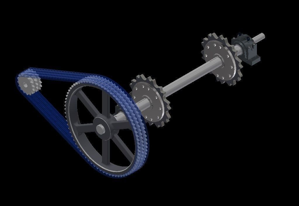 Head shaft assembly - Apron Conveyor 3D model 3D printable | CGTrader