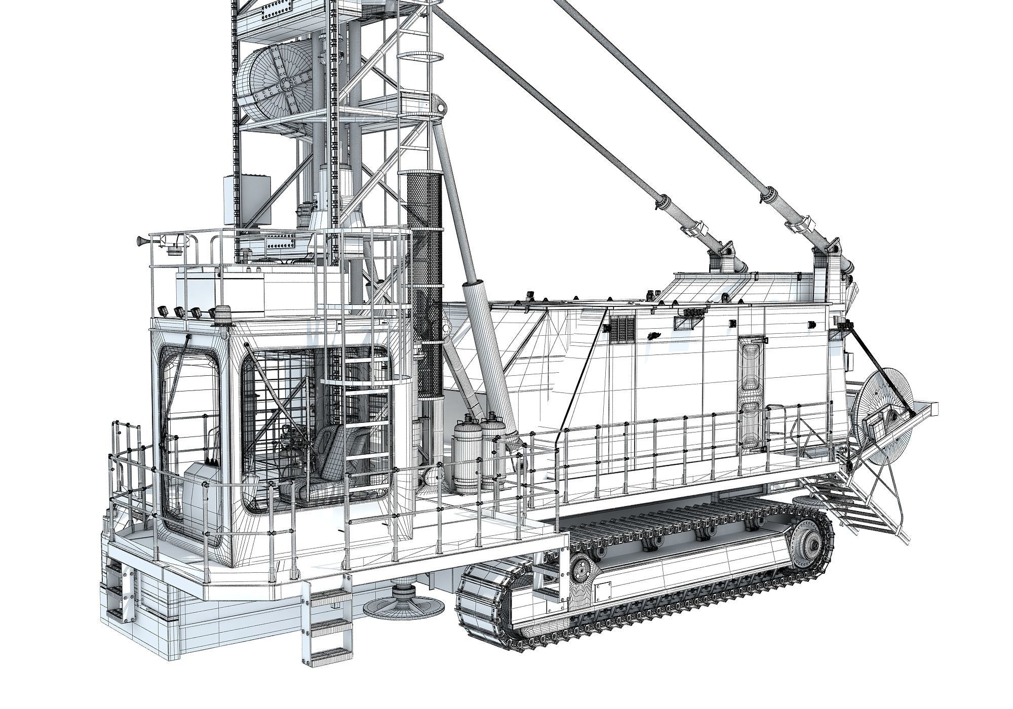 Rotary Drilling Rig 3D model | CGTrader