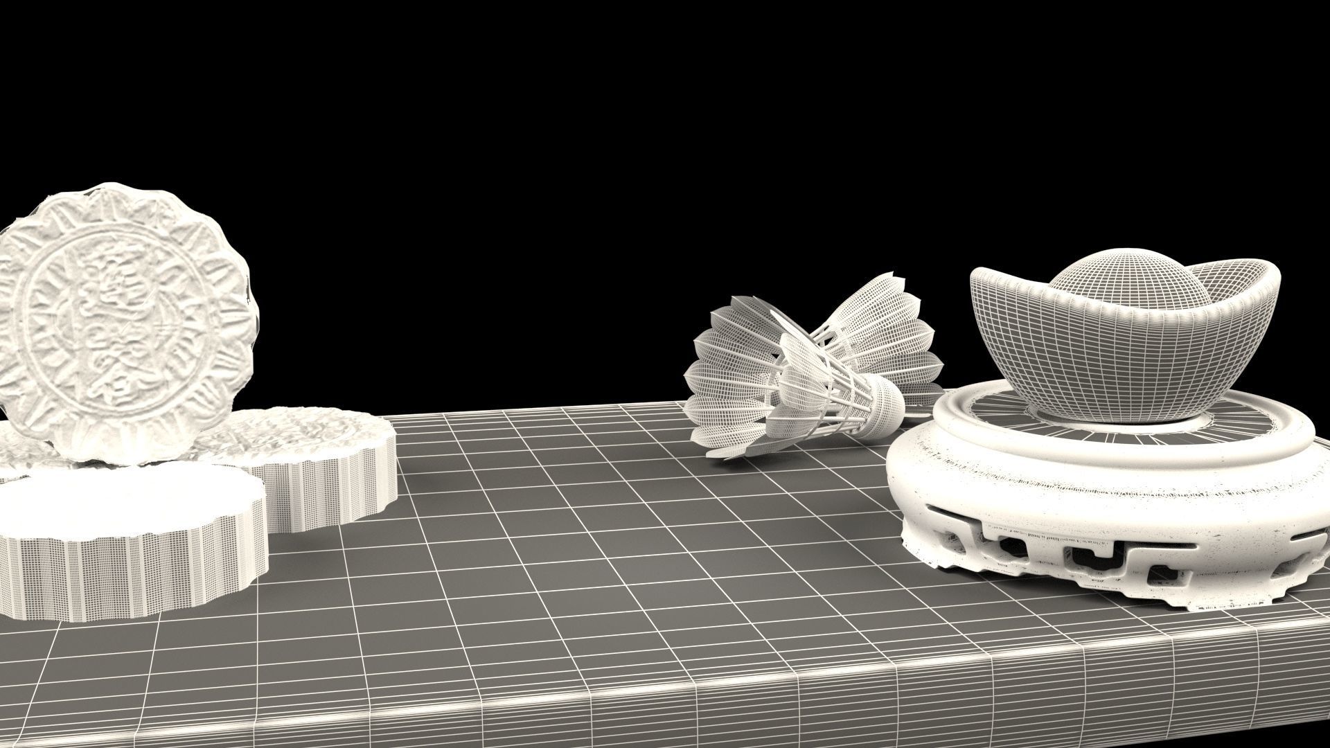 Chinese mooncake 3D model | CGTrader