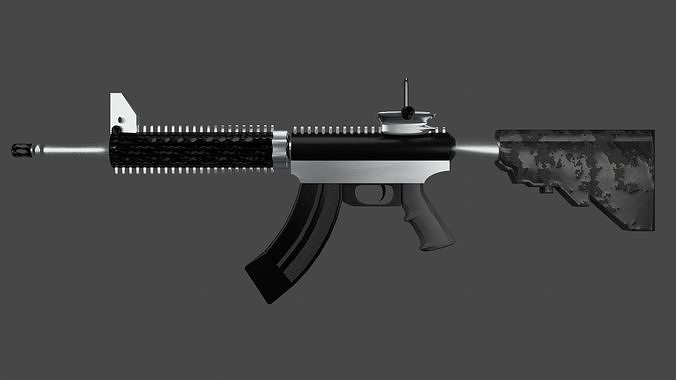 3D model weapon SR 47 VR / AR / low-poly | CGTrader