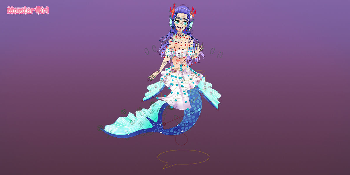 3D model Monster Girl Mermaid VR / AR / low-poly | CGTrader